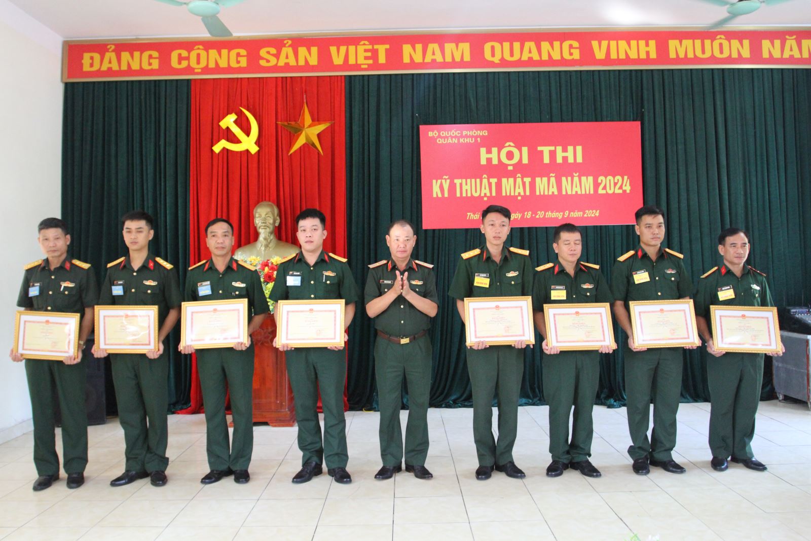 Quân khu tổ chức Hội thi nghiệp vụ kỹ thuật mật mã năm 2024